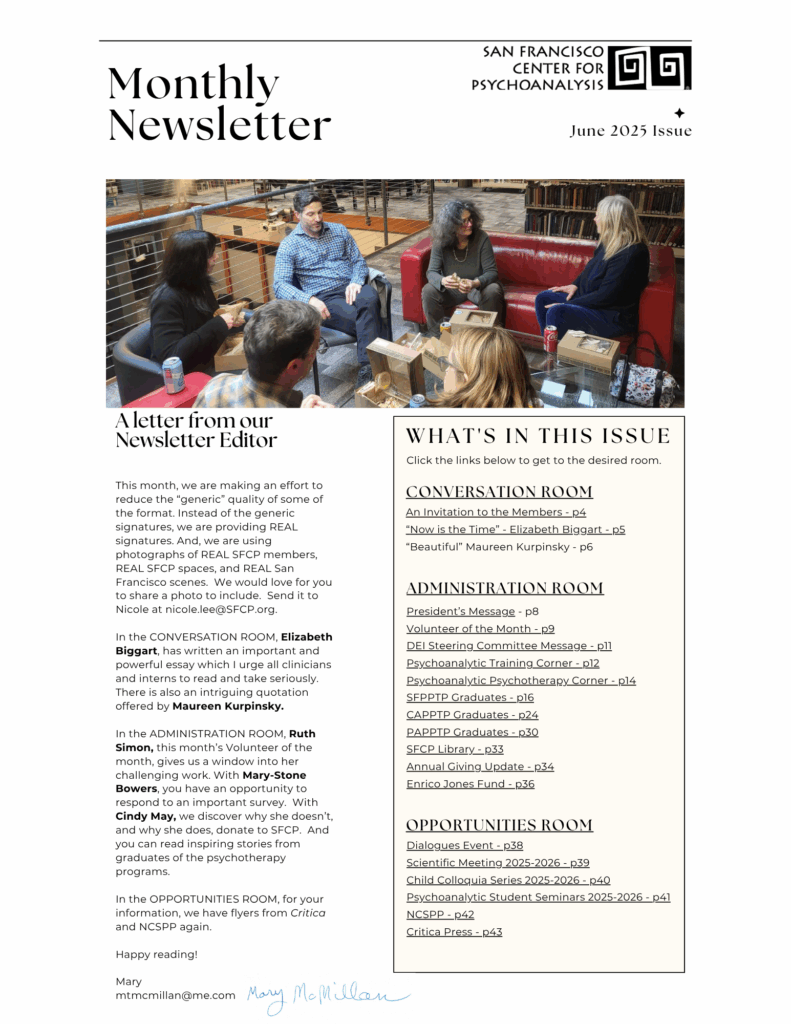 Help Wanted – San Francisco Center for Psychoanalysis